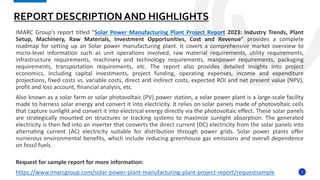 Solar Power Manufacturing Process, Machinery Requirements and Project ...