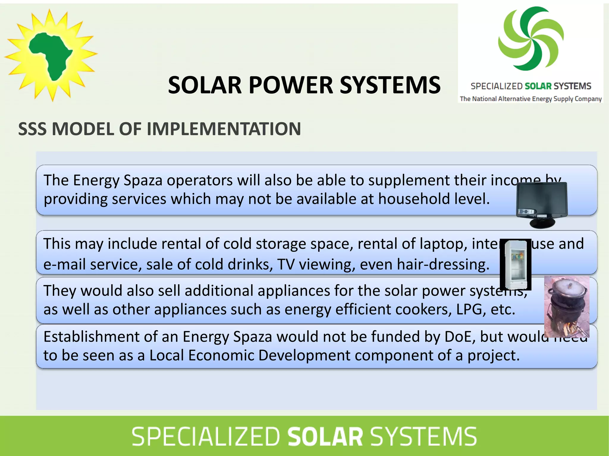 Solar power options – Ed Hill – Specialised Solar Systems | PPT