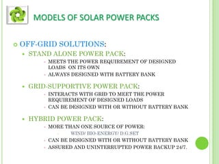Solar power packs | PDF