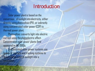 Solar power plant | PPT
