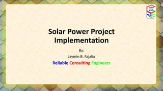 Solar power projects Implementation | PPT