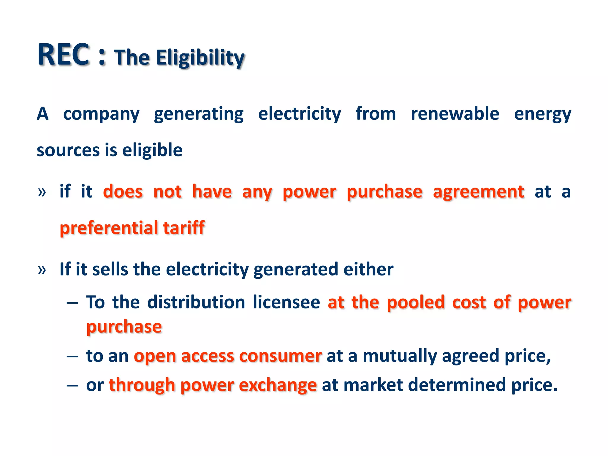 Solar power projects under rec mechanism in india | PPTX