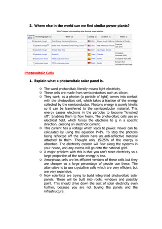 Solar Power Questions | DOC | Home Appliances | Home & Garden