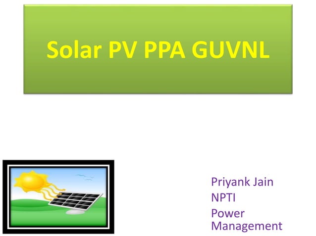 Solar ppa guvnl final | PPT