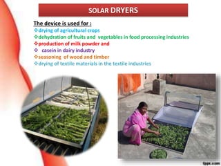Solar harvesting devices power point presentation | PPTX