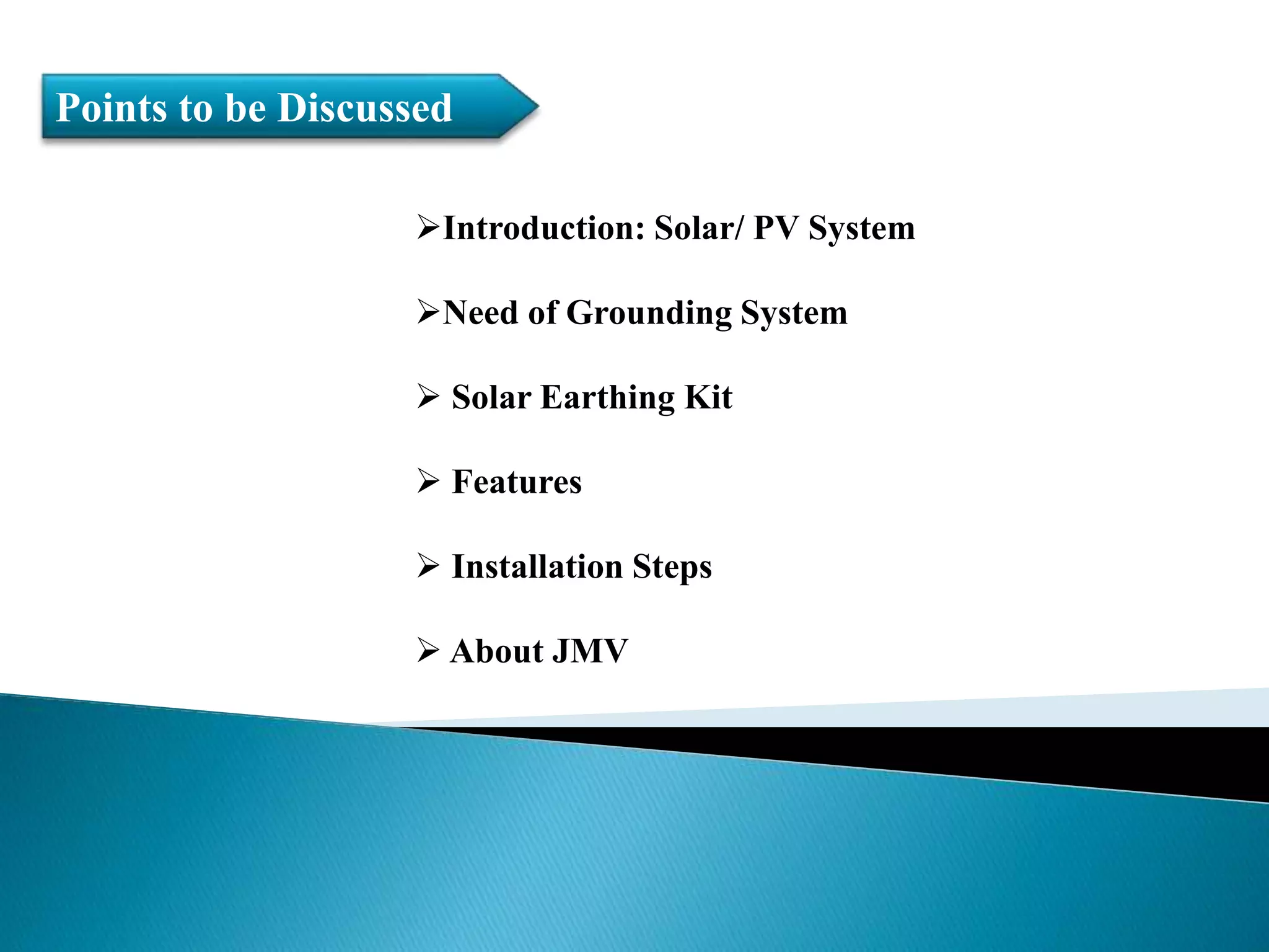 Grounding For Solar/ PV Panels | PPTX