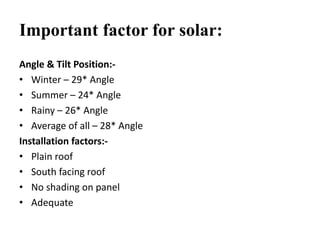 Solar energy power point presentation | PPTX