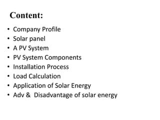 Solar energy power point presentation | PPTX