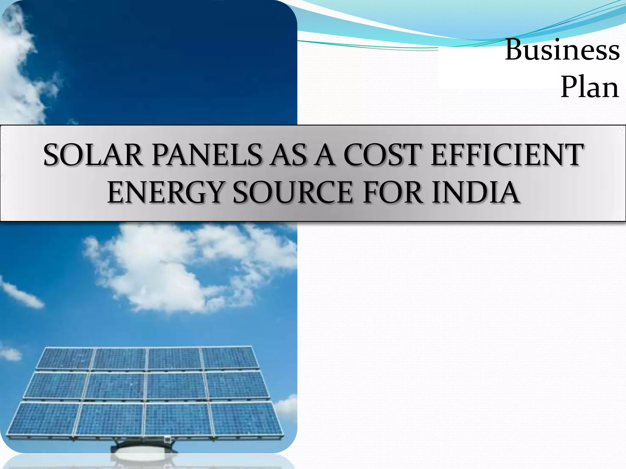 Solar product business plan | PPTX