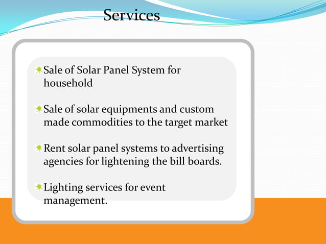 Solar product business plan | PPTX