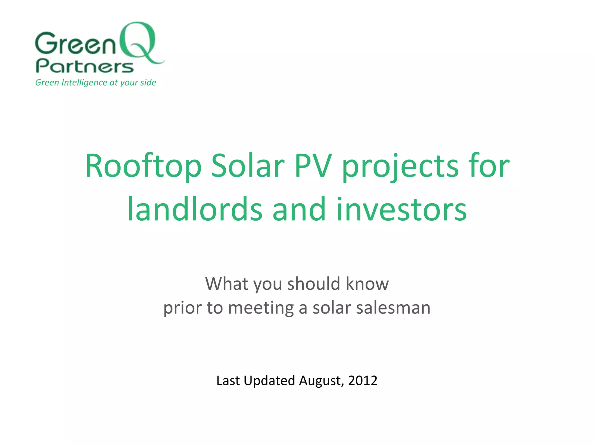 Solar PV project development | PPTX