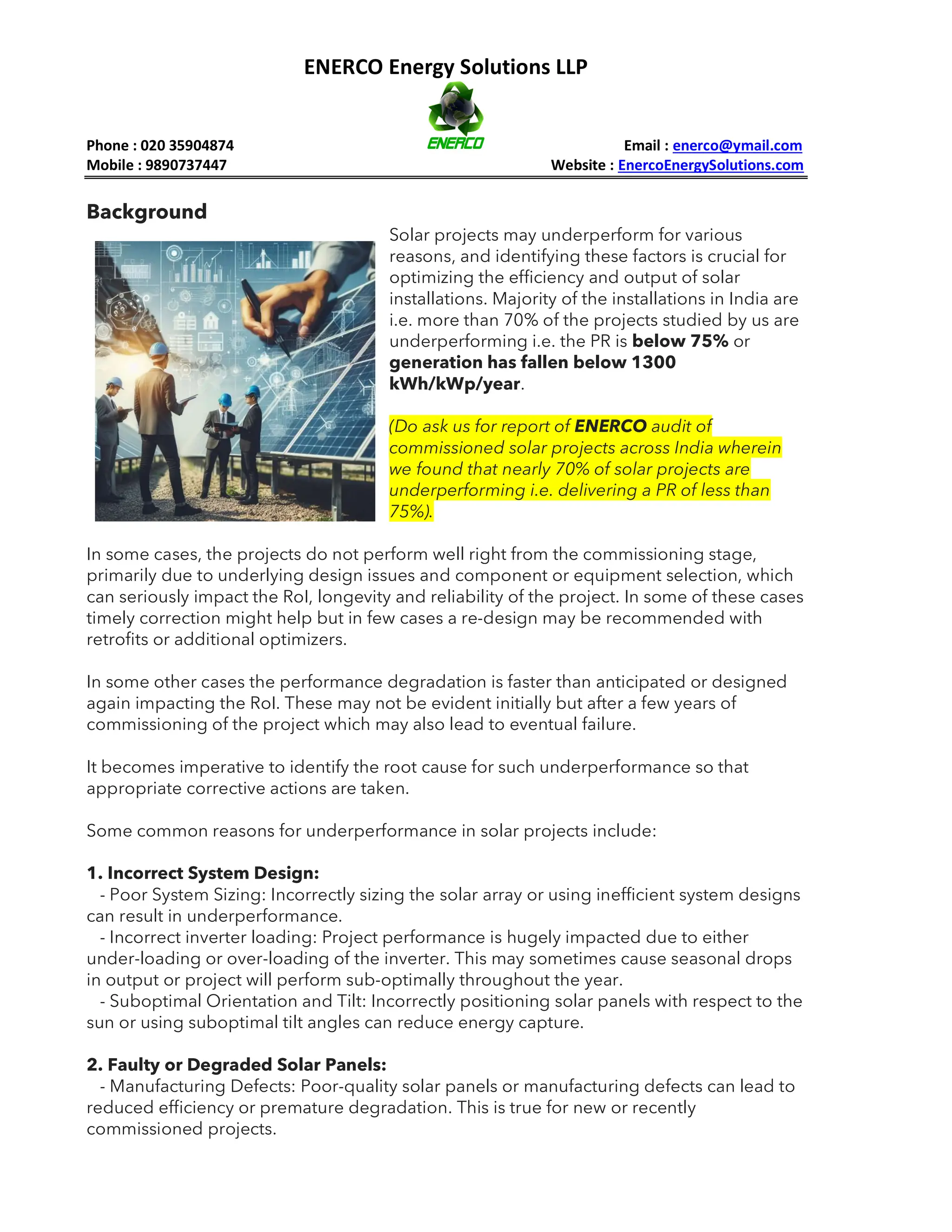 Solar Energy Projects - 8 reasons for under-performance (ENERCO Energy).pdf