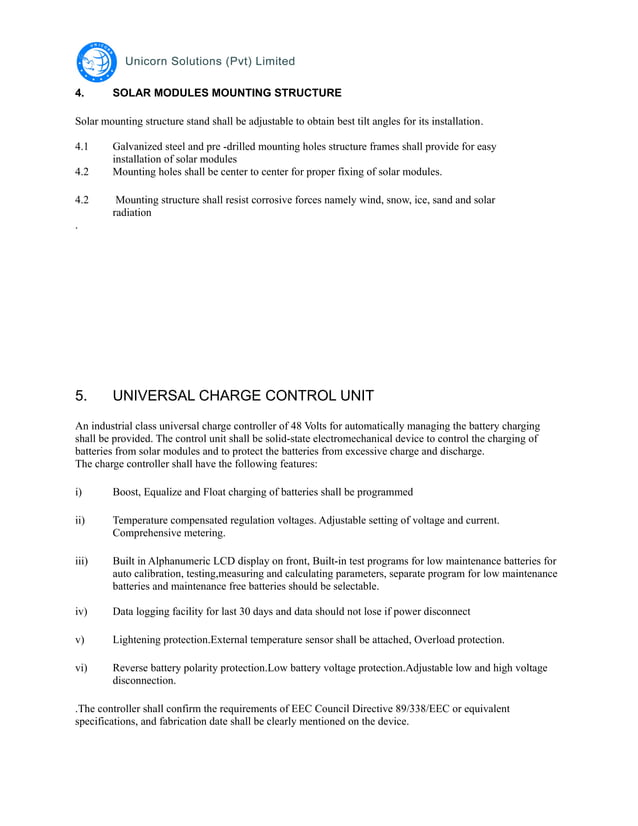 Solar System proposal | DOC | Power and Energy Industry | Industries
