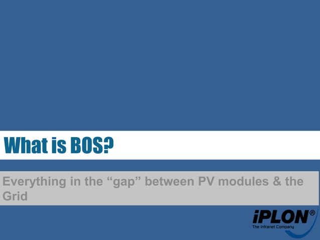 Solar pv – balance of systems | PPT