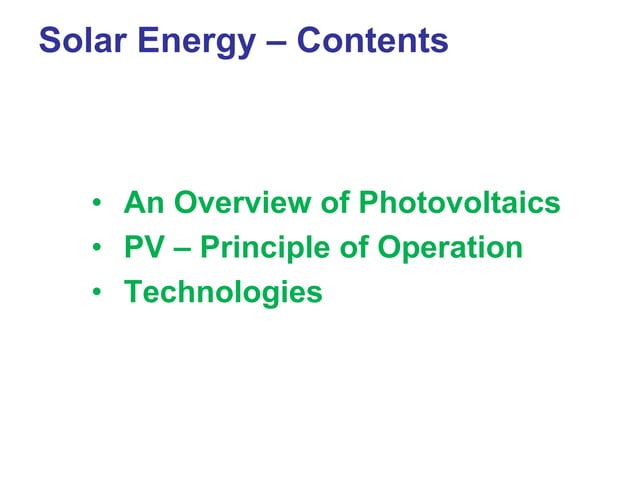 Solar PV energy principles part 1 | PDF
