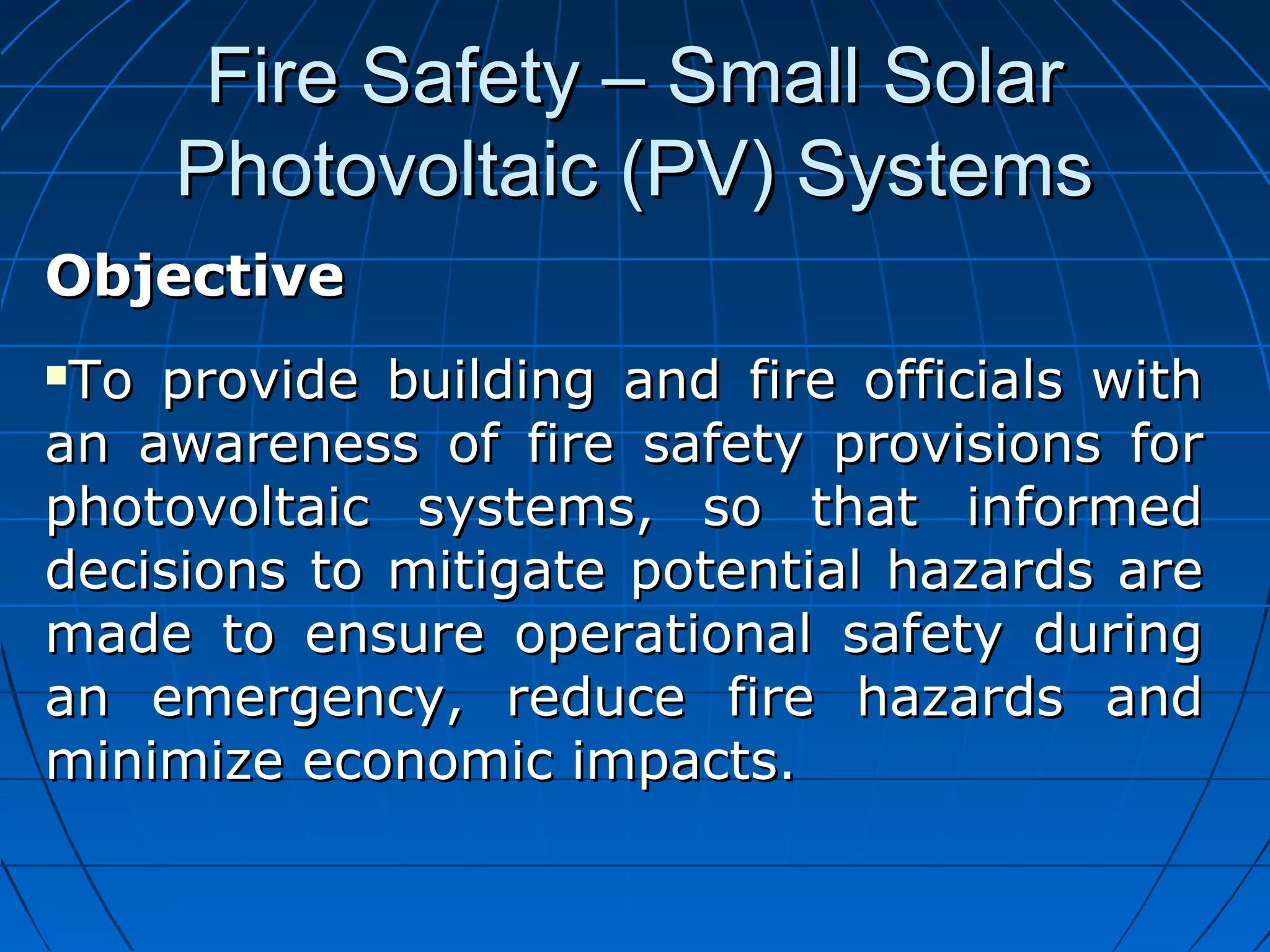 Solar PV fire safety | PPT