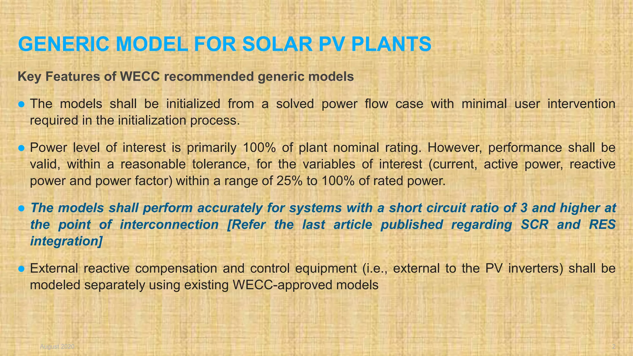 Solar pv grid models generic parameters series_1_of_10 | PPT