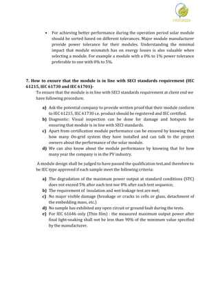 Solar pv plant quality assurance checkpoints v2 | PDF
