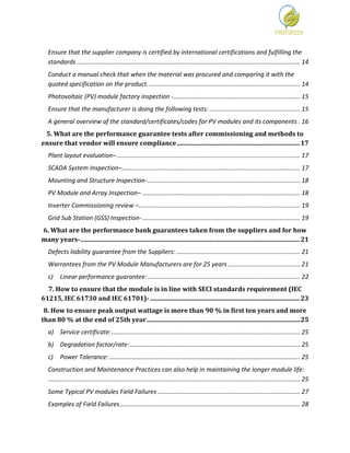Solar pv plant quality assurance checkpoints v2 | PDF