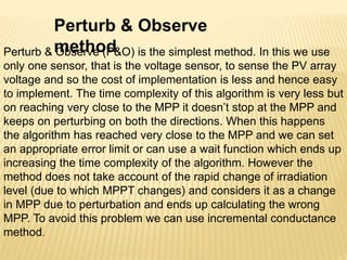 Solar pv system and mppt | PPTX