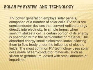 Solar pv system and mppt | PPTX