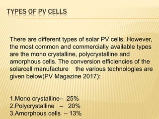 Solar pv system and mppt | PPTX