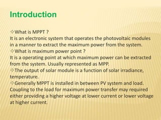 Solar pv system and mppt | PPT