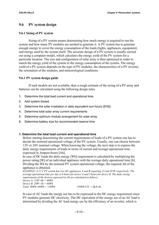 Solar PV Systems Notes | PDF