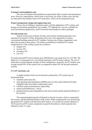 Solar PV Systems Notes | PDF