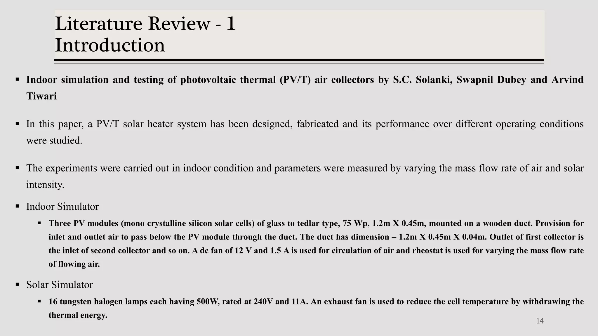Solar Photovoltaic/Thermal Hybrid System: Seminar Topic | PPTX