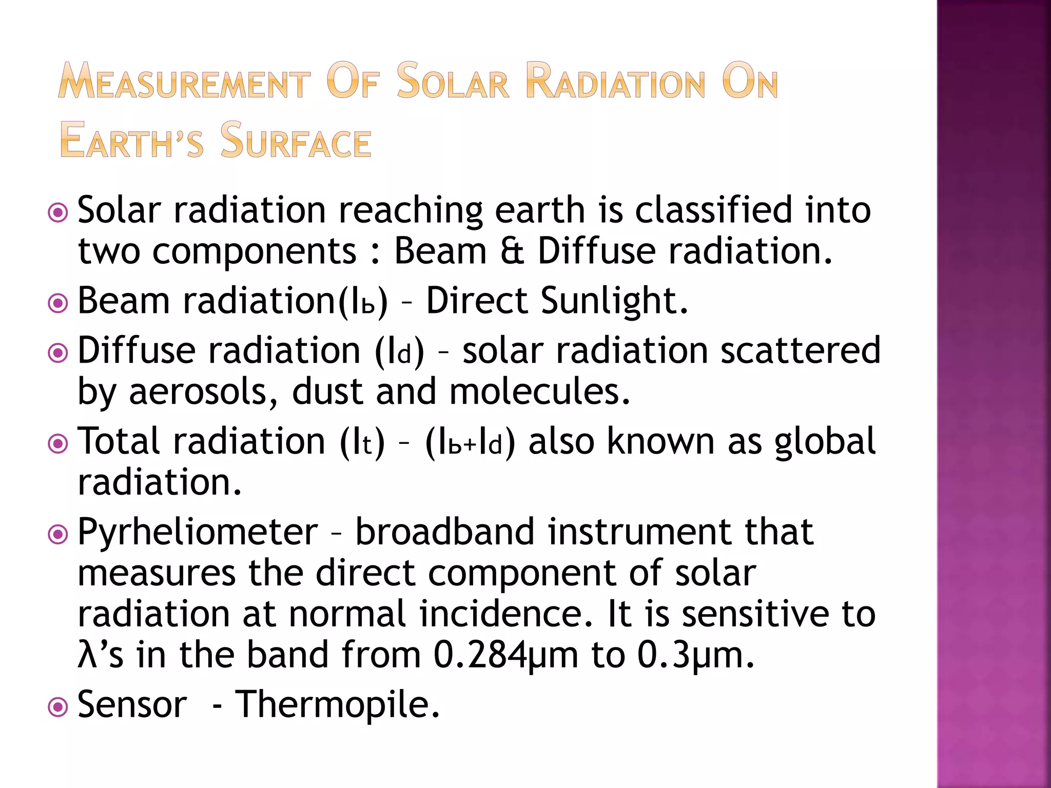 Solar radiation - | PPTX