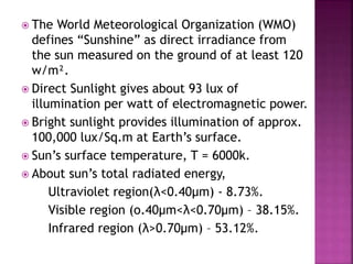 Solar radiation - | PPTX