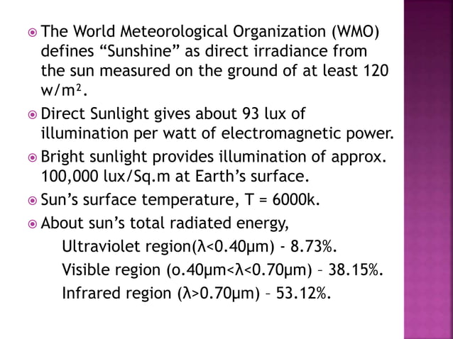 Solar radiation - | PPTX | Weather | Science