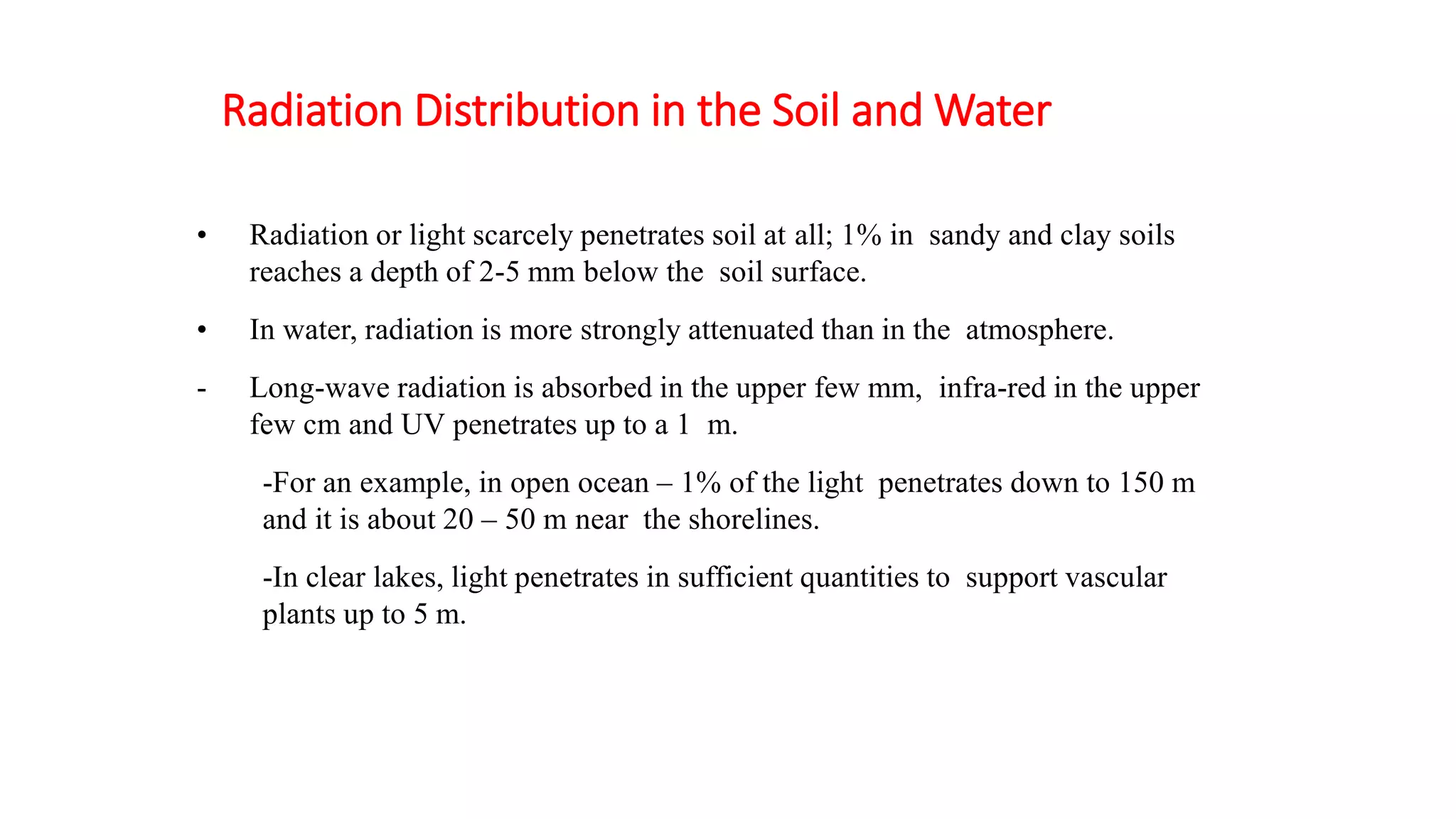 Solar radiation distribution in plant canopies and rue | PPTX