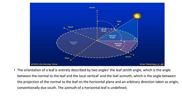 Solar radiation distribution in plant canopies and rue | PPTX | Physics ...