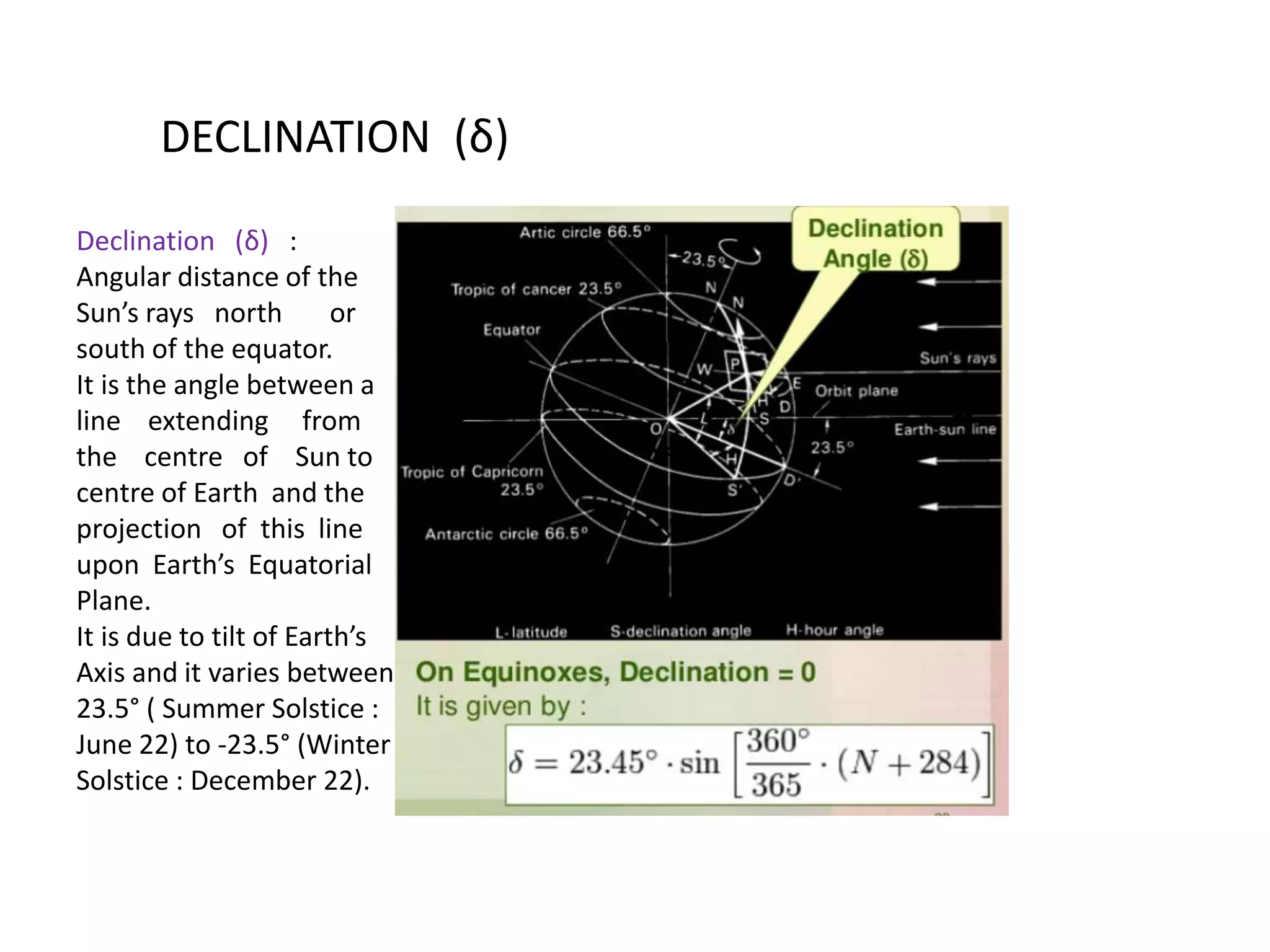 SOLAR RADIATIONS AND ITS GEOMETRY | PPTX