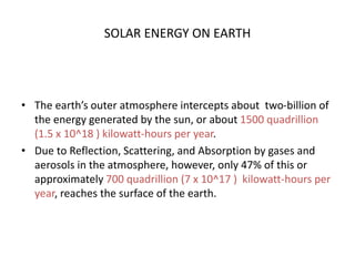 SOLAR RADIATIONS AND ITS GEOMETRY | PPTX | Geography | Science