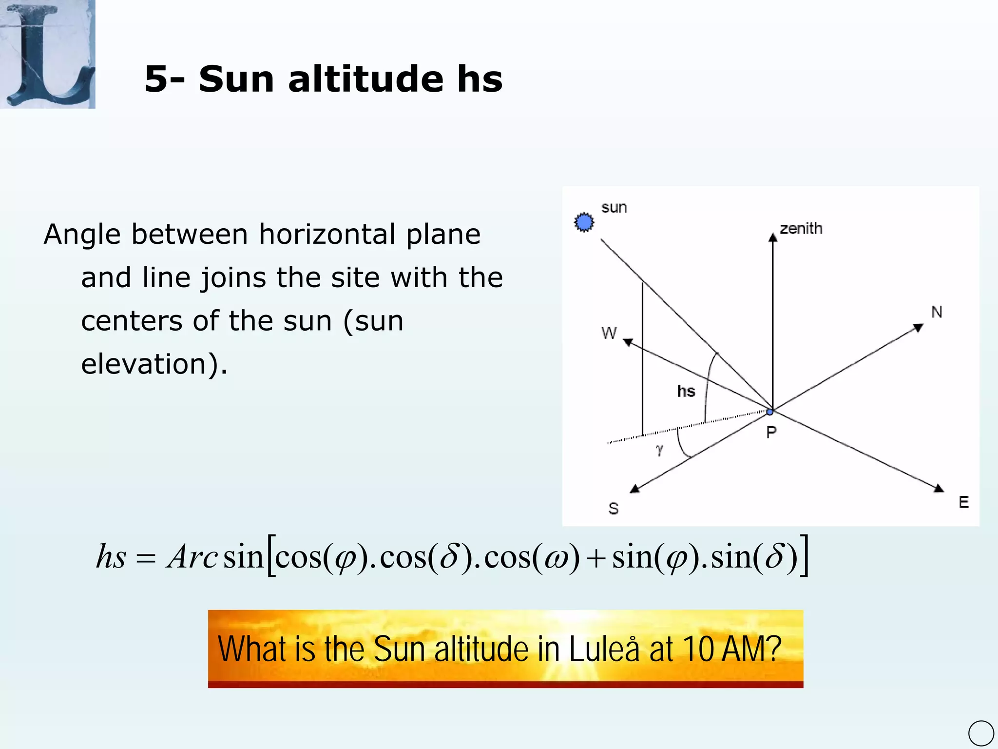 Solar radiation calculation | PDF