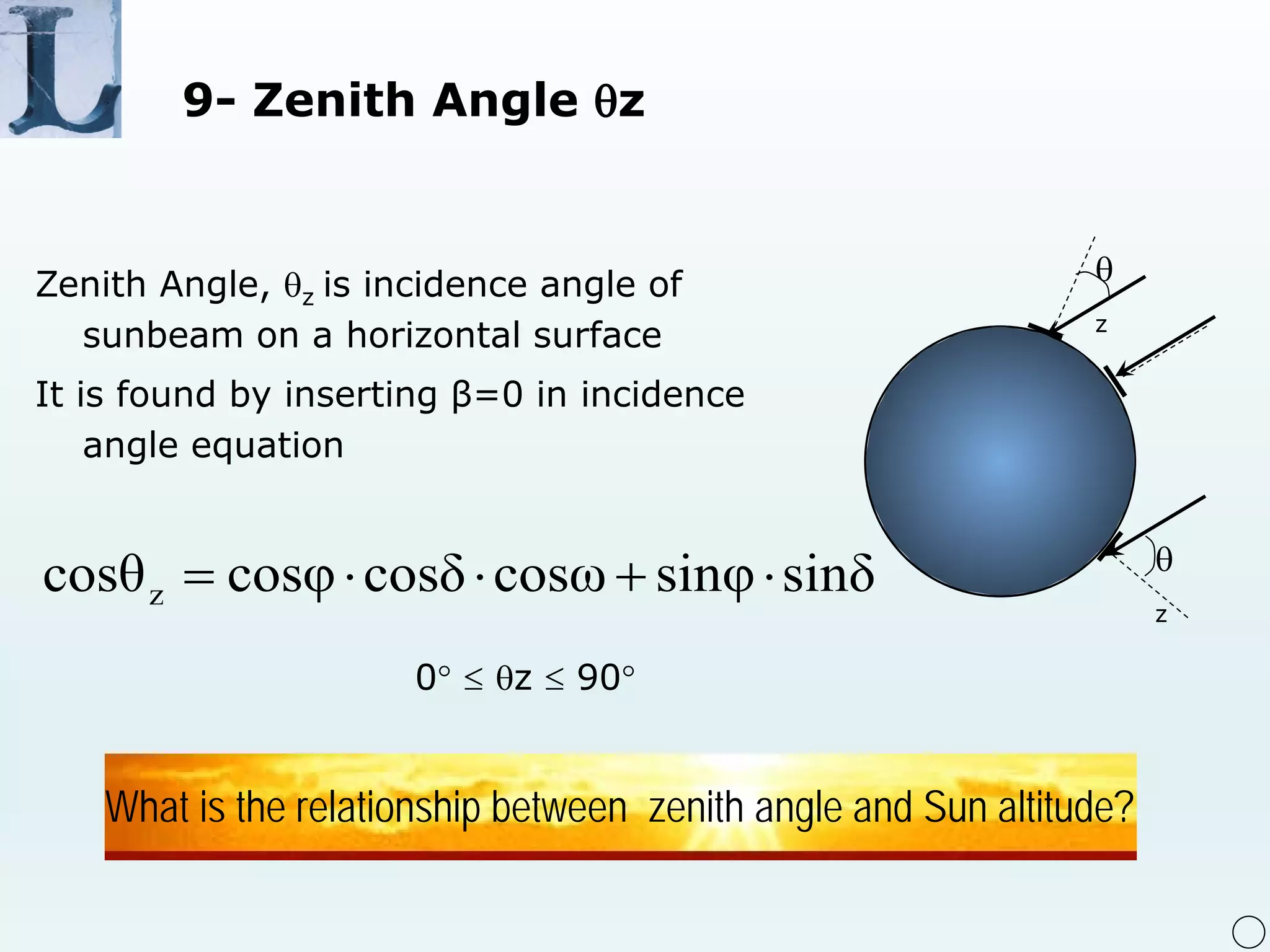 Solar radiation calculation | PDF