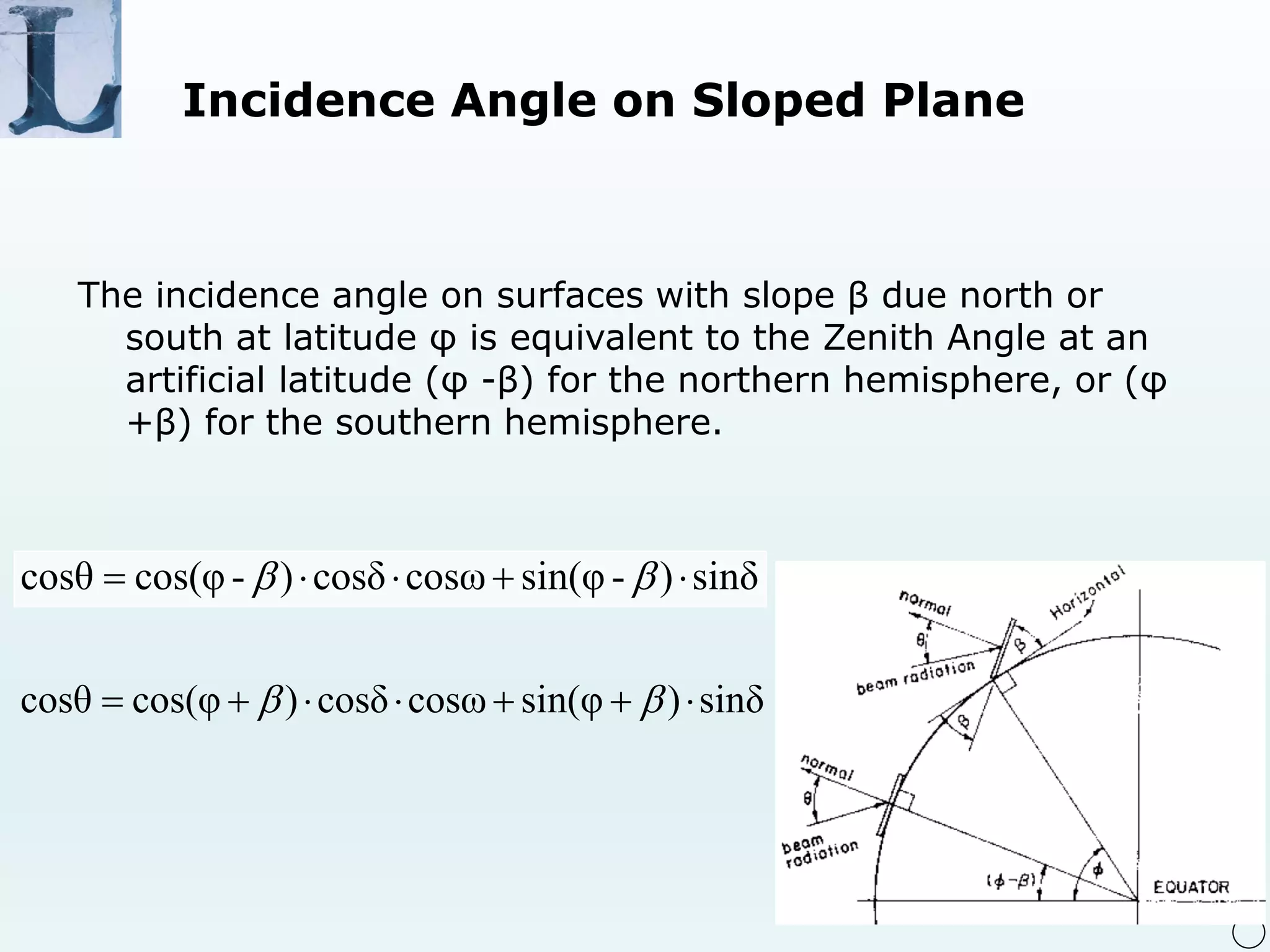Solar radiation calculation | PDF