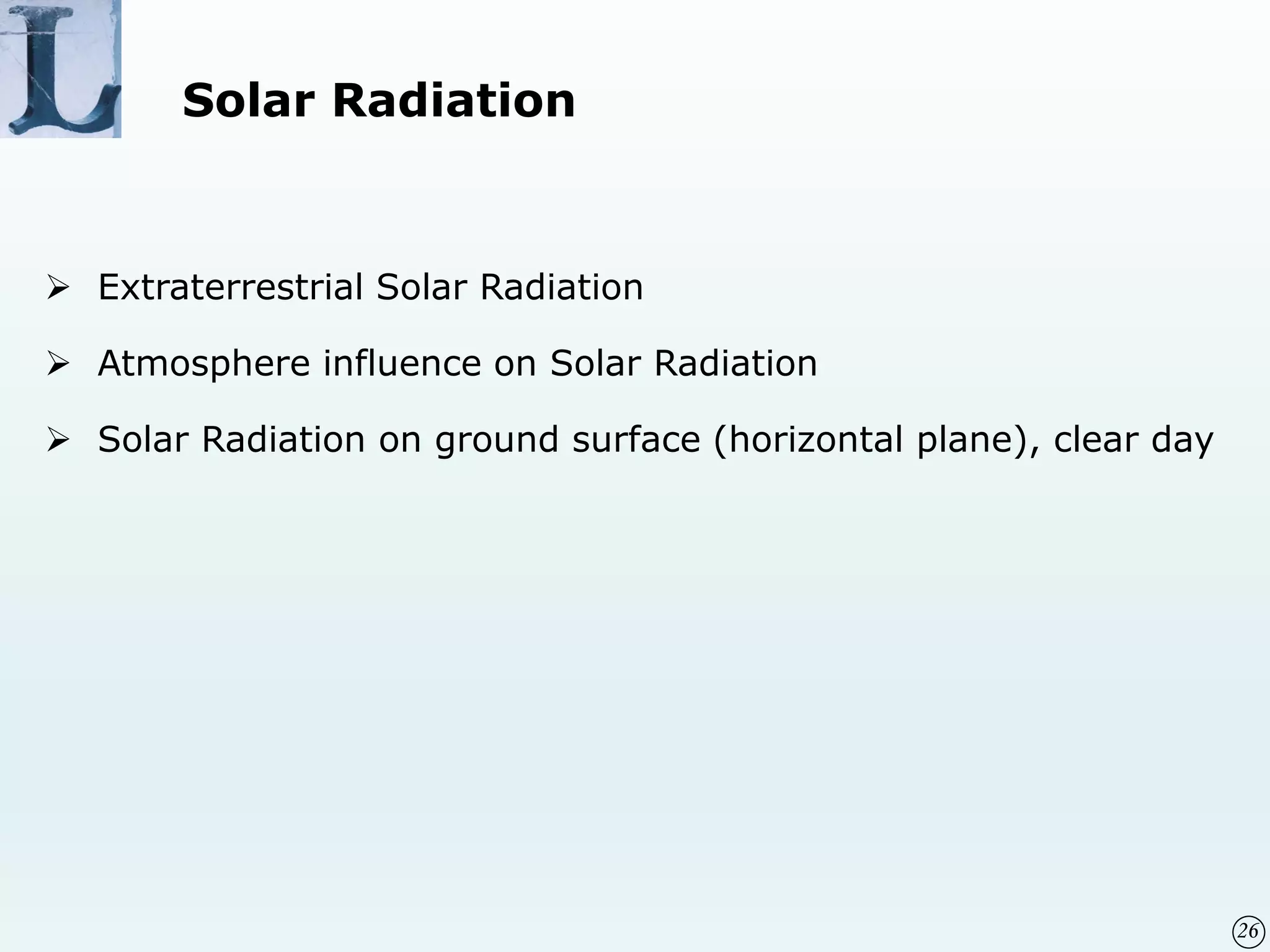 Solar radiation calculation | PDF