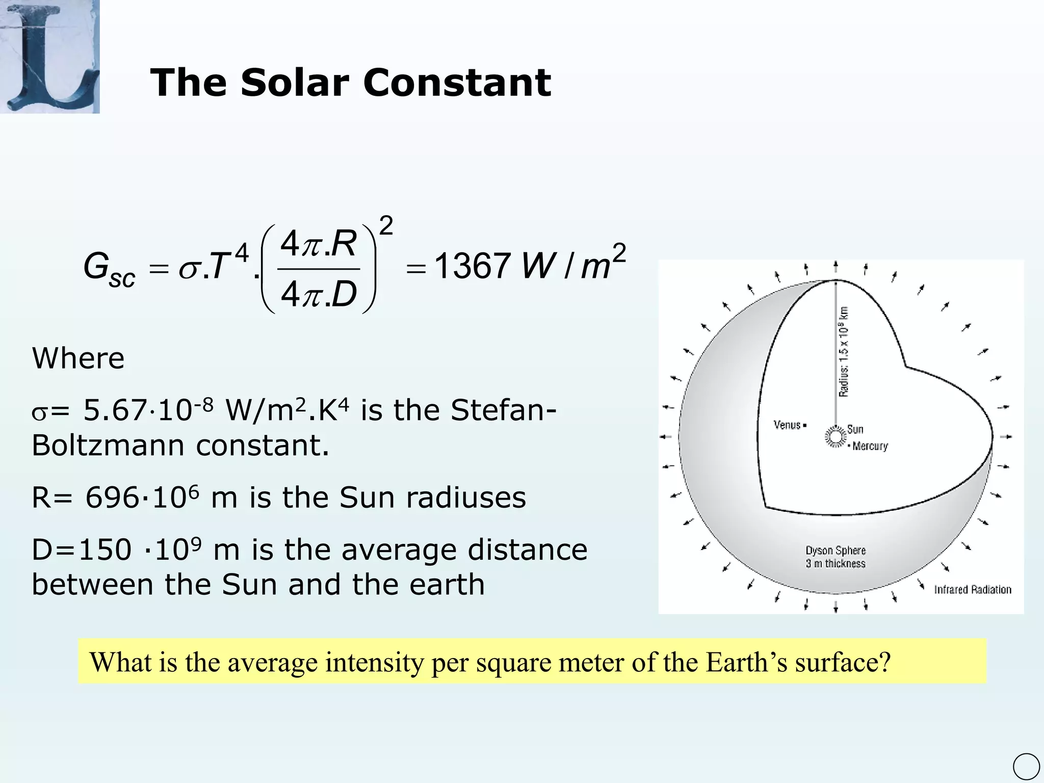 Solar radiation calculation | PDF