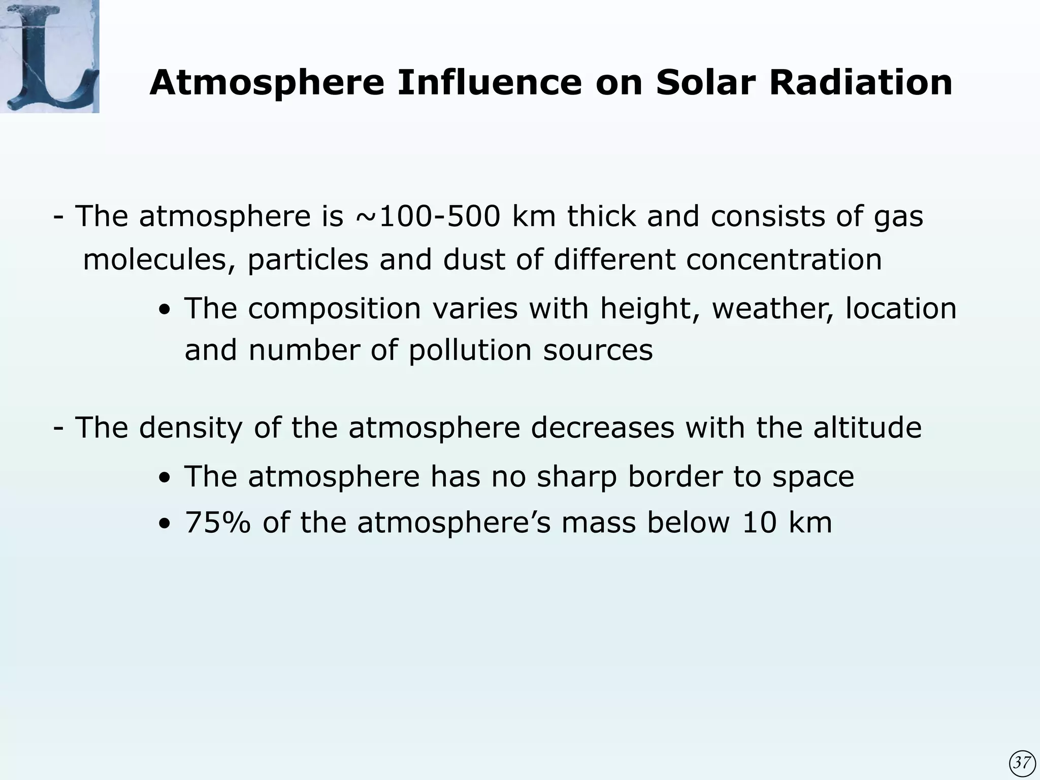 Solar radiation calculation | PDF