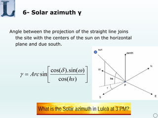 Solar radiation calculation | PDF