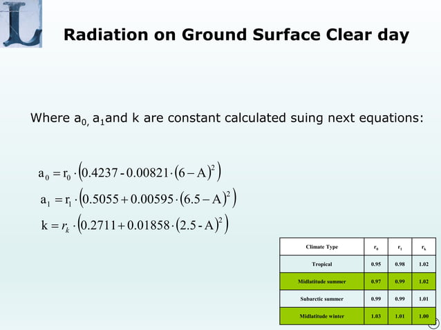 Solar radiation calculation | PDF | Geography | Science