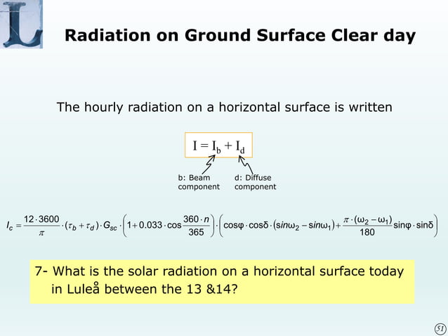 Solar radiation calculation | PDF | Geography | Science