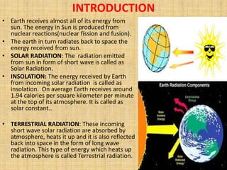 SOLAR RADIATION,HEAT AND TEMPERATURE | PPTX