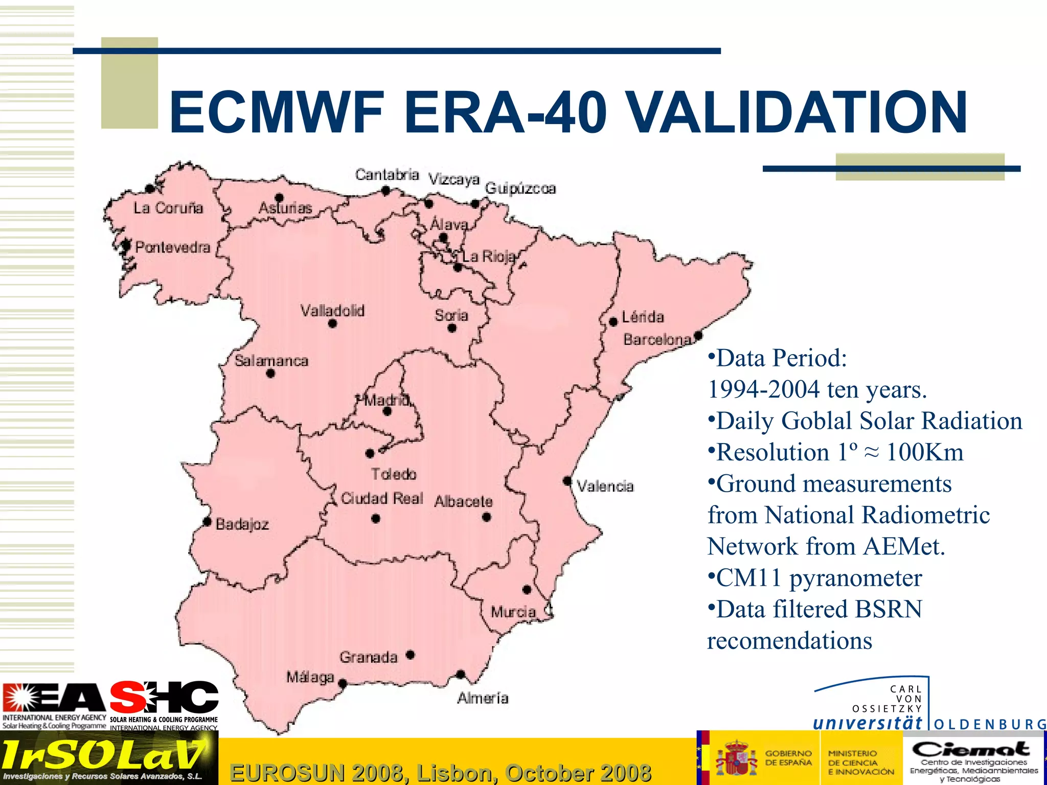 Solar radiation forecasting with wrf model in the iberian peninsula | PPT