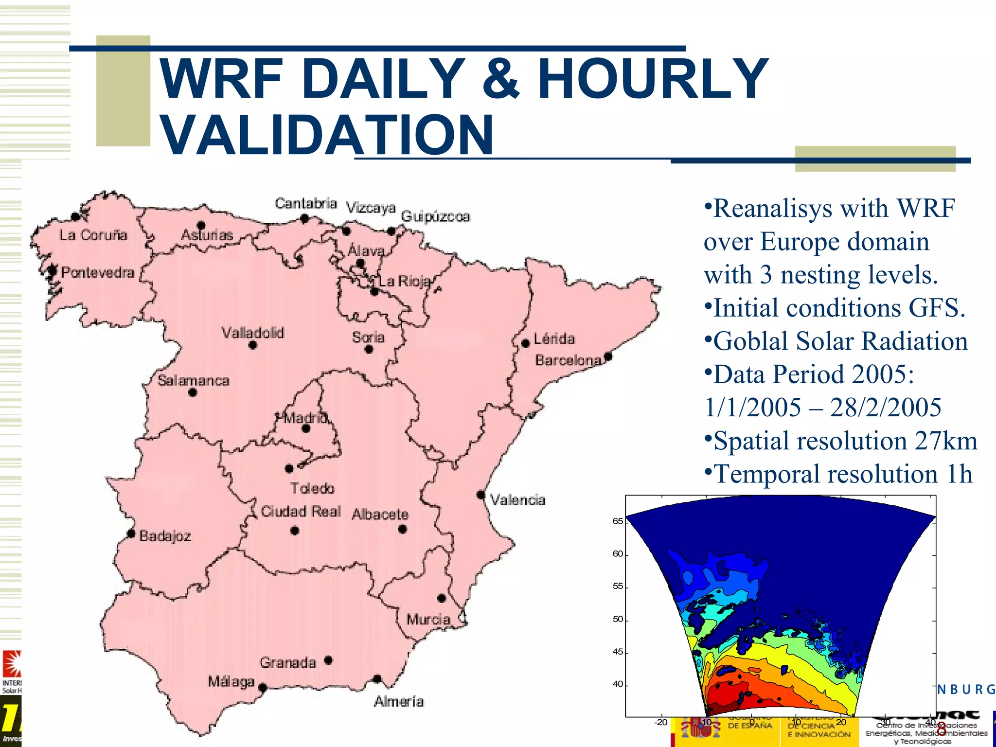 Solar radiation forecasting with wrf model in the iberian peninsula | PPT