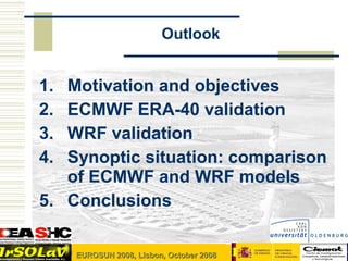 Solar radiation forecasting with wrf model in the iberian peninsula | PPT